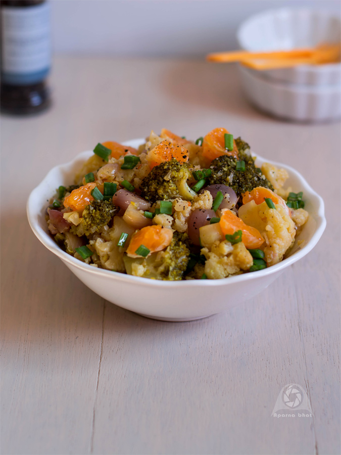 Orange Scented Broccoli and Cauliflower ~ Flavors N Colors