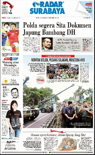Contoh Layout koran "Radar Surabaya" ~ Kata Bumi