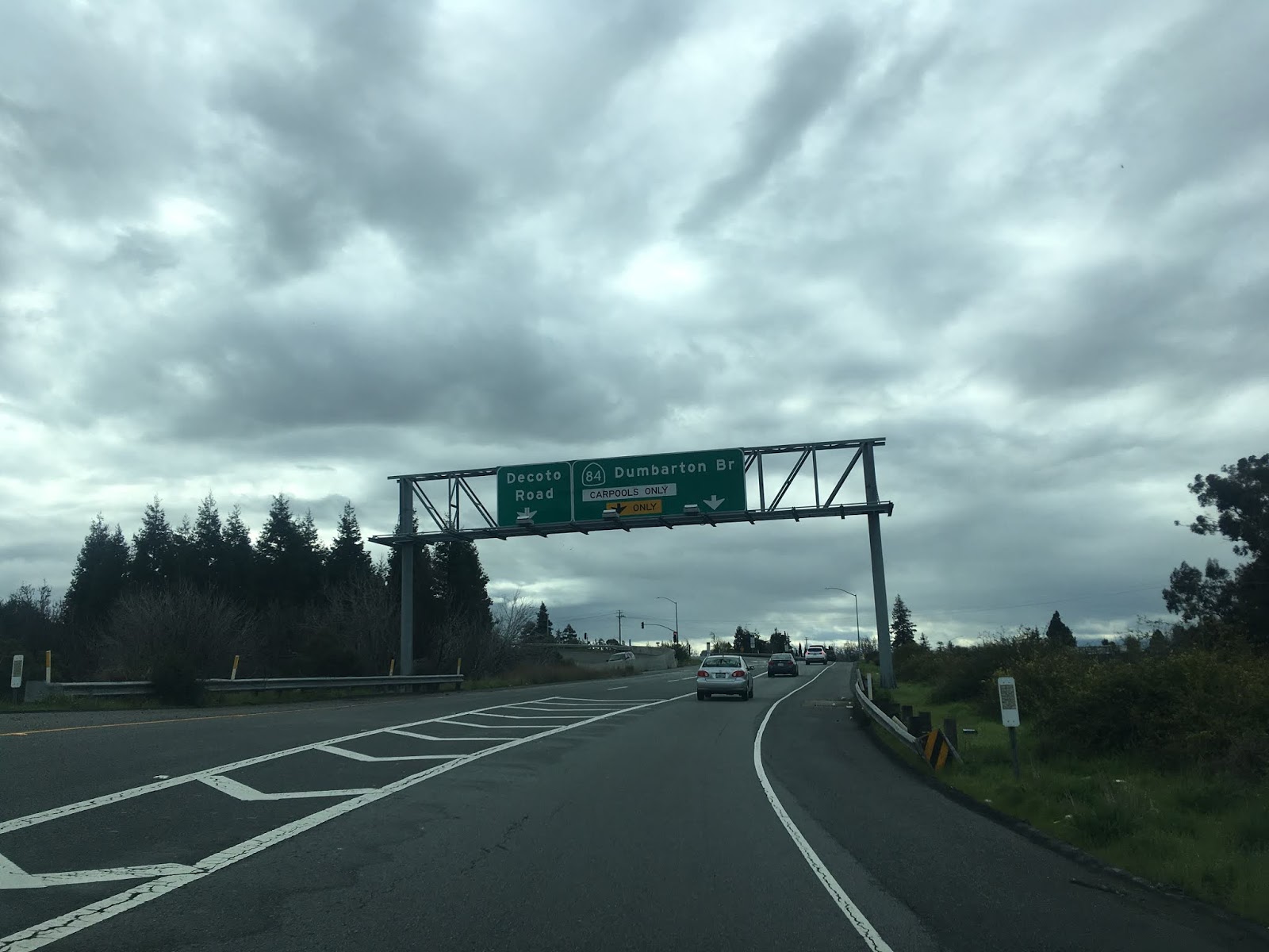 California State Route 84 west from Interstate 880 over the Dumbarton ...
