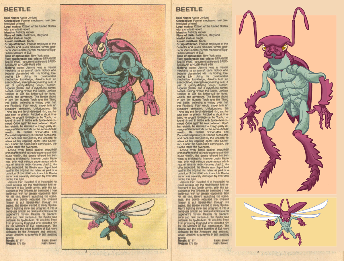 The Official Handbook to the Marvel Universe - REDUX Edition: BEETLE by ...