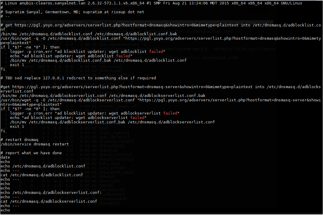 ADD A FREE AD MALWARE RANSOMWARE BLOCKER WITH DNSMASQ TO CLEAROS ...