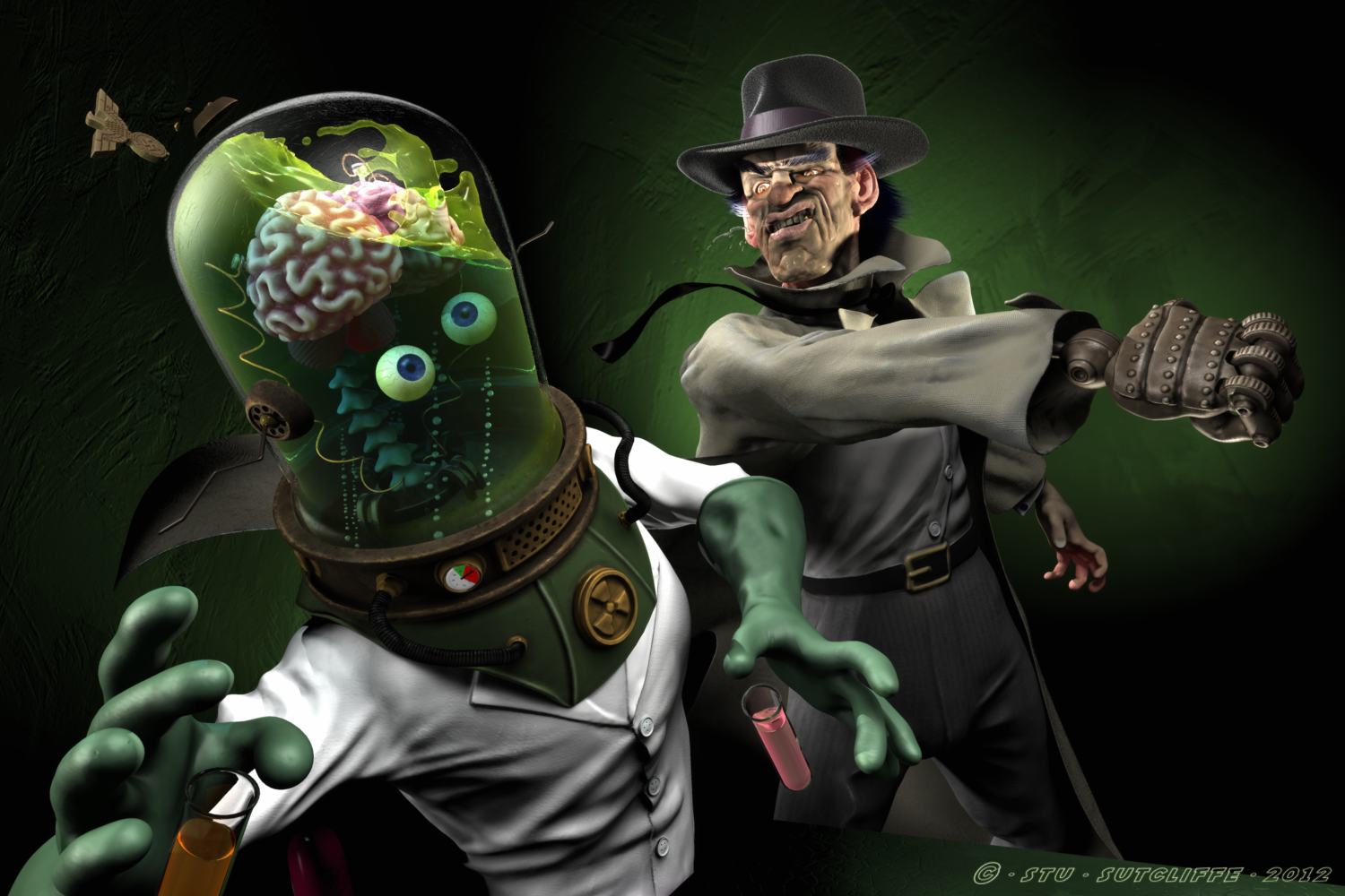 StuOVision: Cyborg G-Man Versus Alternate Universe Nazi Scientist