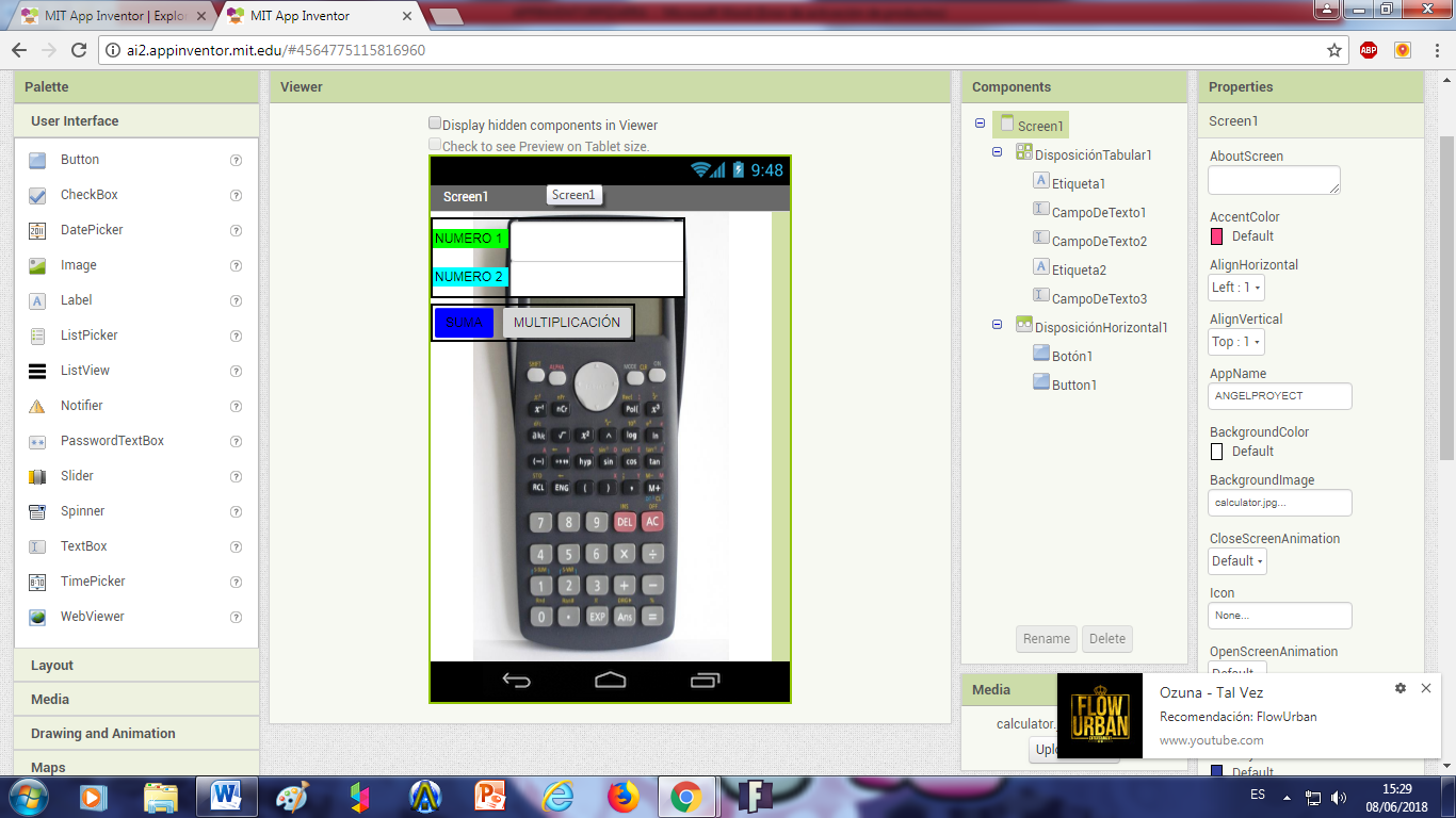 Ángel: App inventor suma y multiplicación