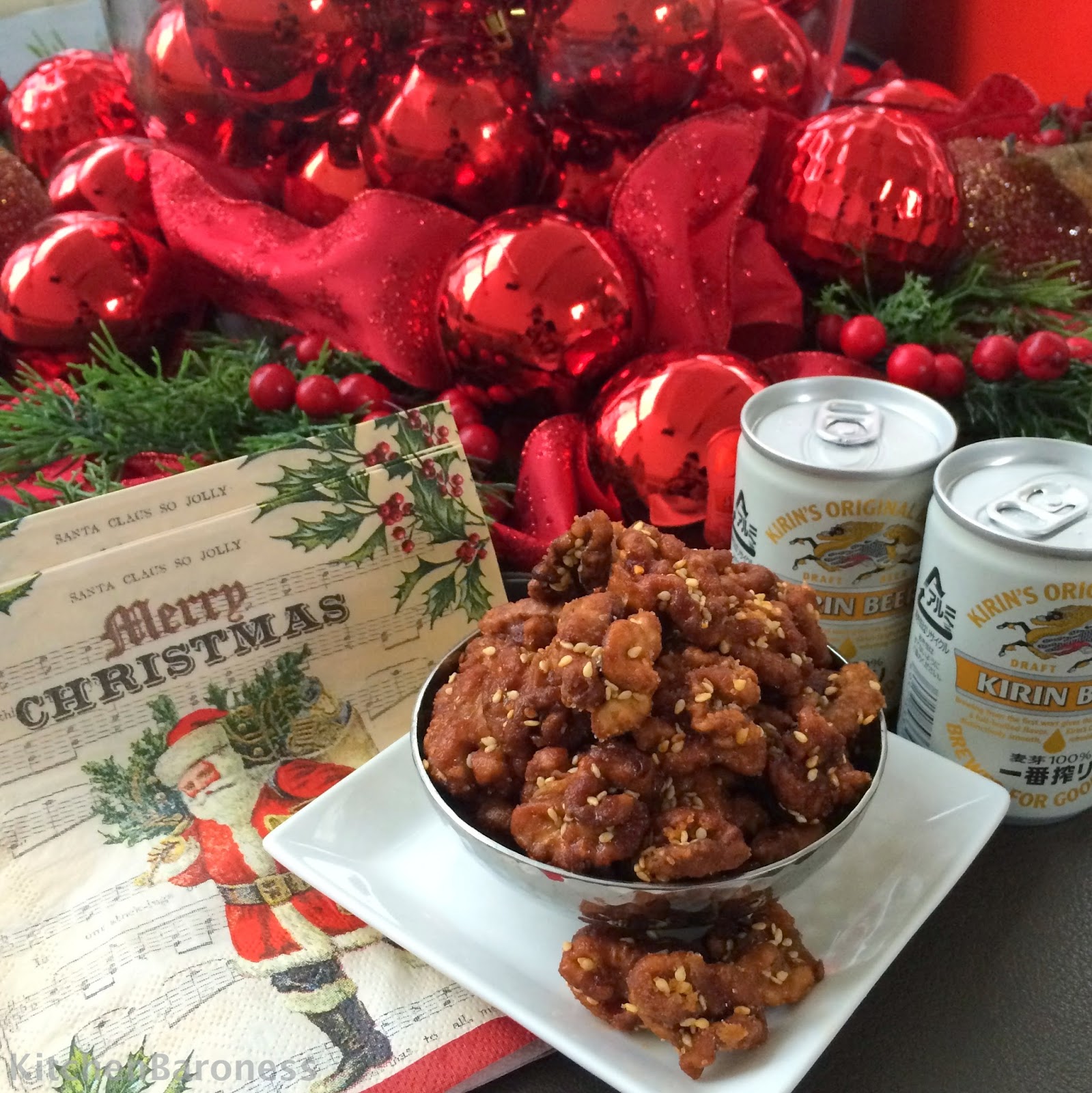 KitchenBaroness: Chinese Candied Sesame Walnuts