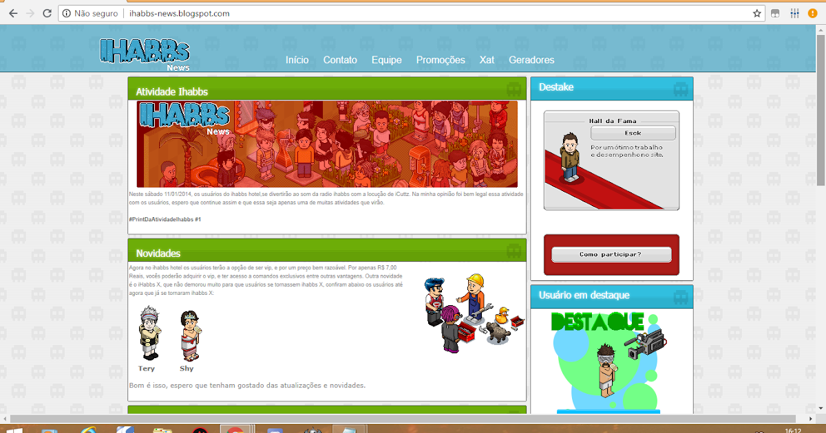 XDesigner: Template iHabbsConstrua seu fansite aqui!
