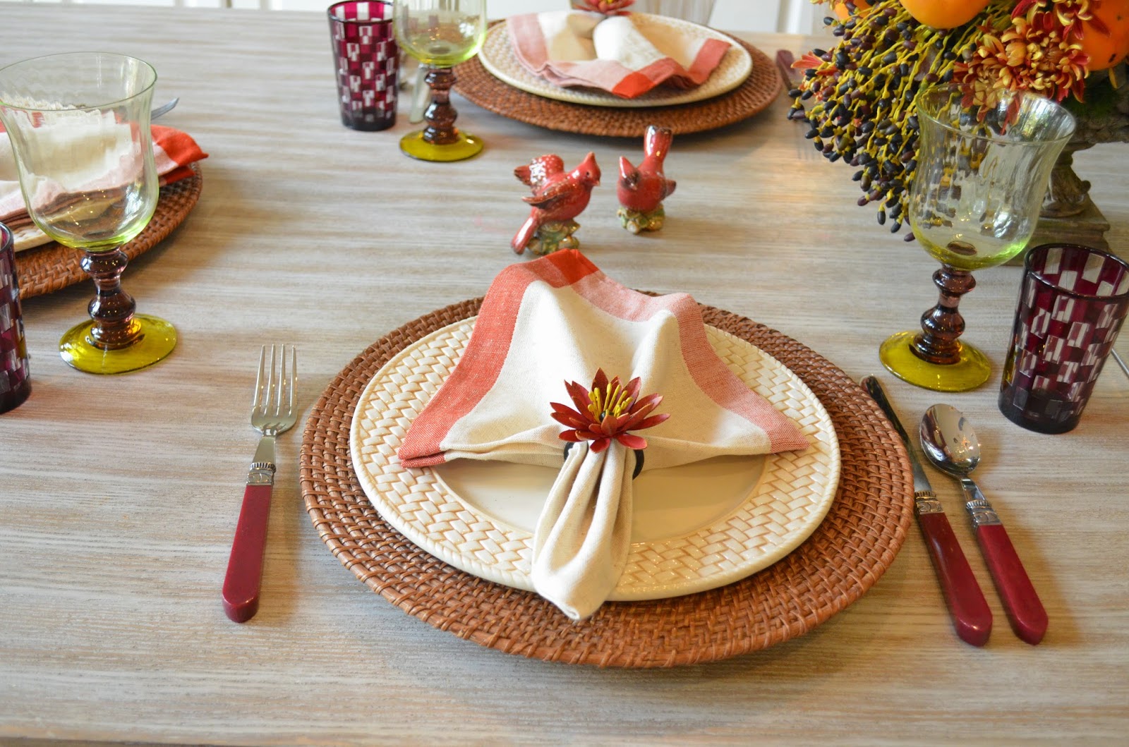 Entertaining From an Ethnic Indian Kitchen: Fall tablescape