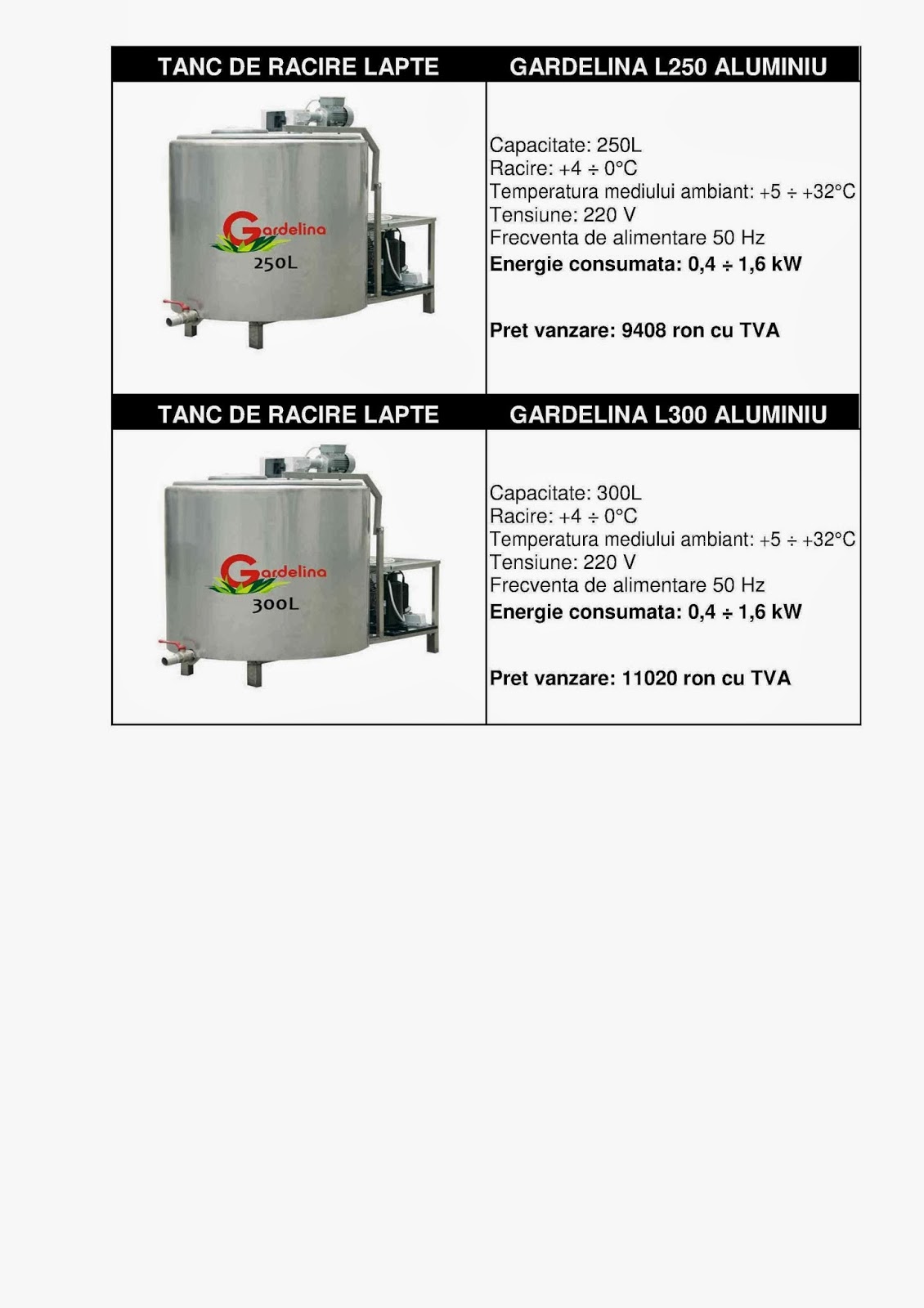 Tanc racire lapte - tanc de racire lapte - tancuri de racire lapte ...