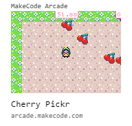 蕨心 FernHeart: [arcade] Arcade MakeCode Game-Cherry Pickr 動手做遊戲 #1