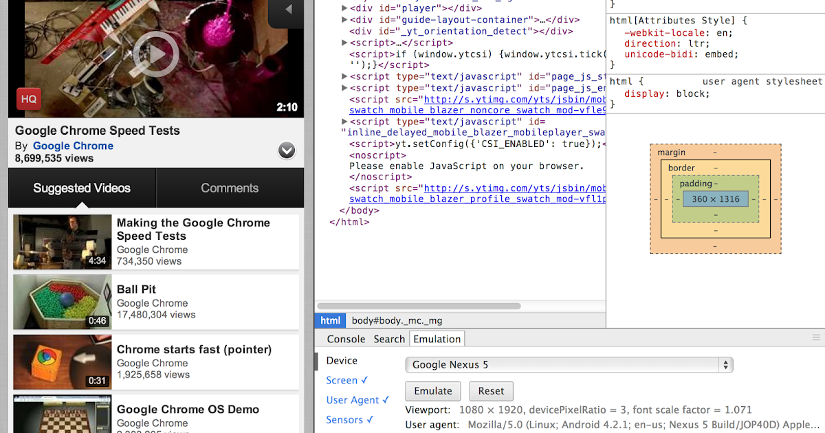 Google Chrome 的 DevTools 現在支援手機平台的網頁開發了 - G. T. Wang