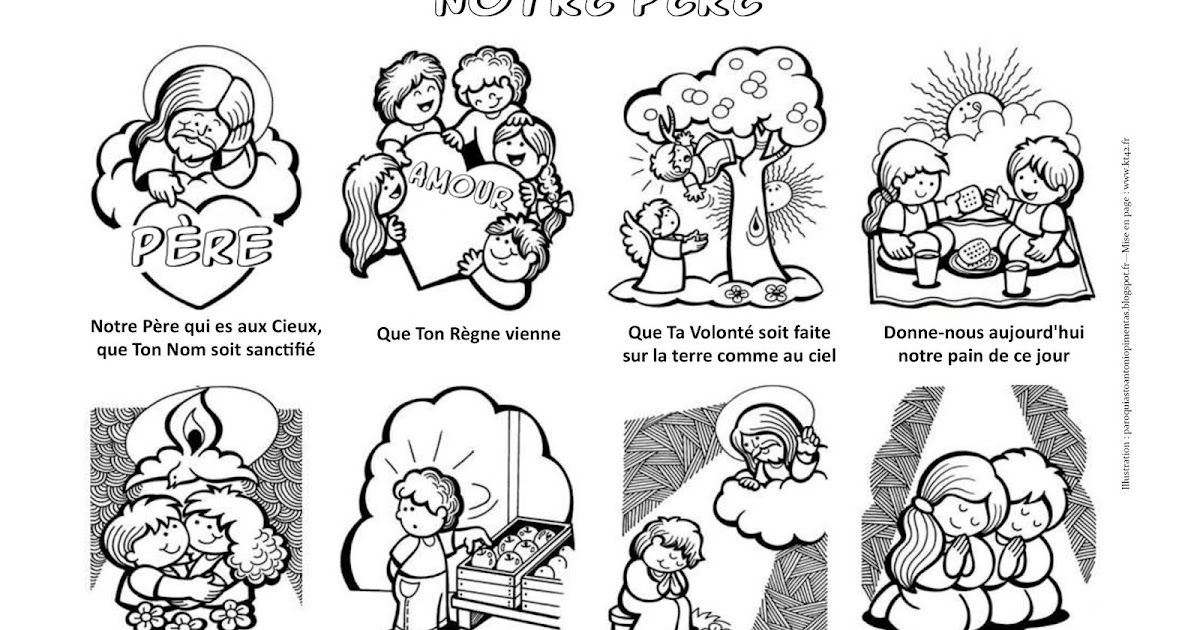Prières à colorier (Credo, Notre Père...) - KT42 - portail caté