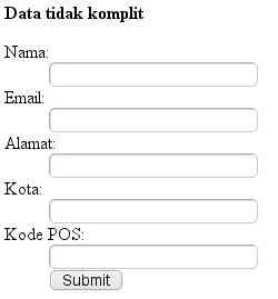 Mengharap Ridhomu: Validasi Form dengan PHP