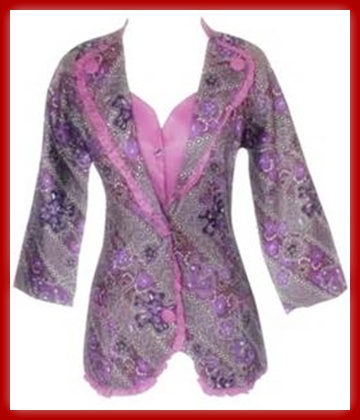 Enam update model blazer batik wanita modern