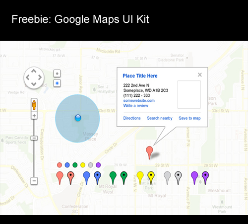 DzineGeek: Freebie: Google Maps UI Kit