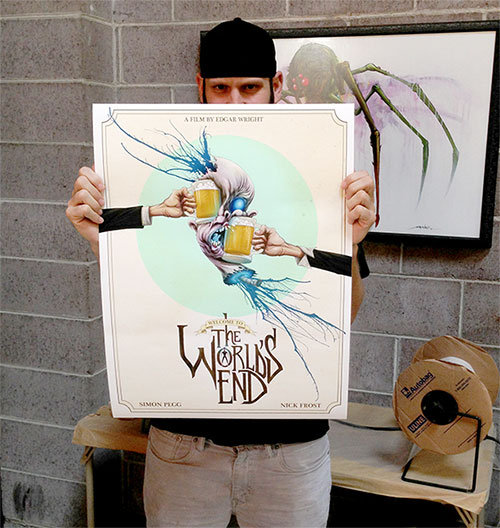 INSIDE THE ROCK POSTER FRAME BLOG: Alex Pardee The World's End Edgar ...