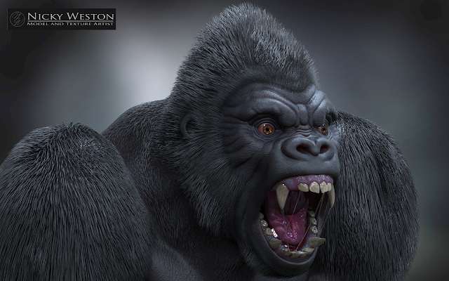 Nicky Weston CG: Creature Model CGI Gorilla