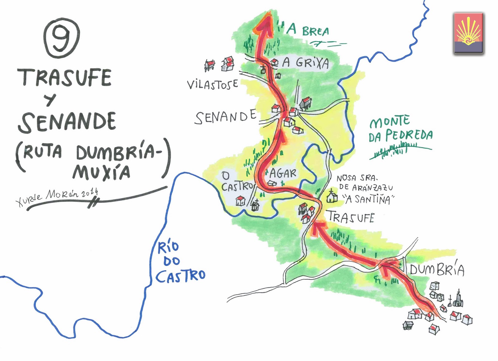 Xurde Morán: Mapas del Camino a Fisterra y Muxia: Etapa 9 "Trasufe y ...