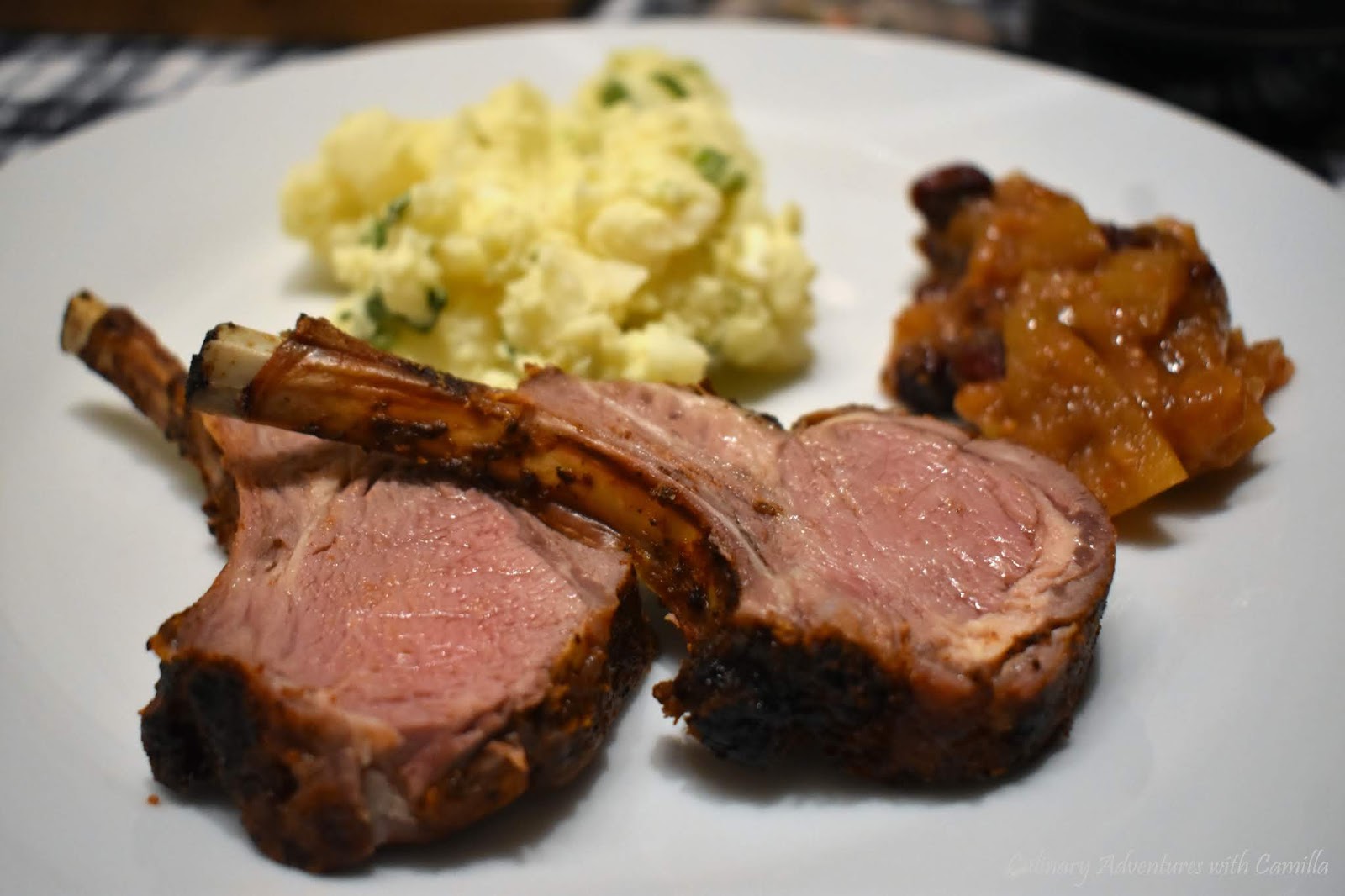 Lamb Lollipops with Cranberry-Apple Mostarda #CranberryWeek