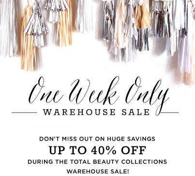 One Week Only Warehouse Sale at Total Beauty Shops (FREE SHIPPING ...