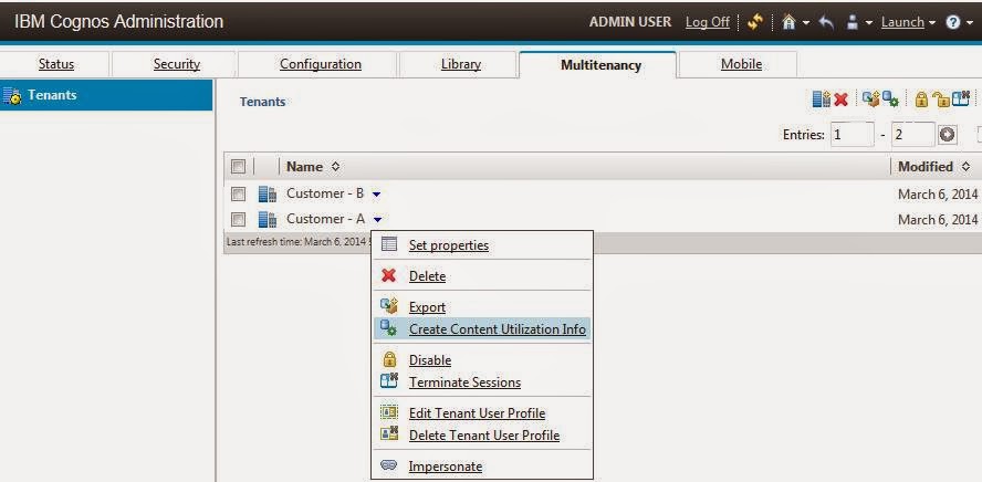 Business Analytics: IBM Cognos BI: Setting up multi-tenancy environment using Custom Java Provider