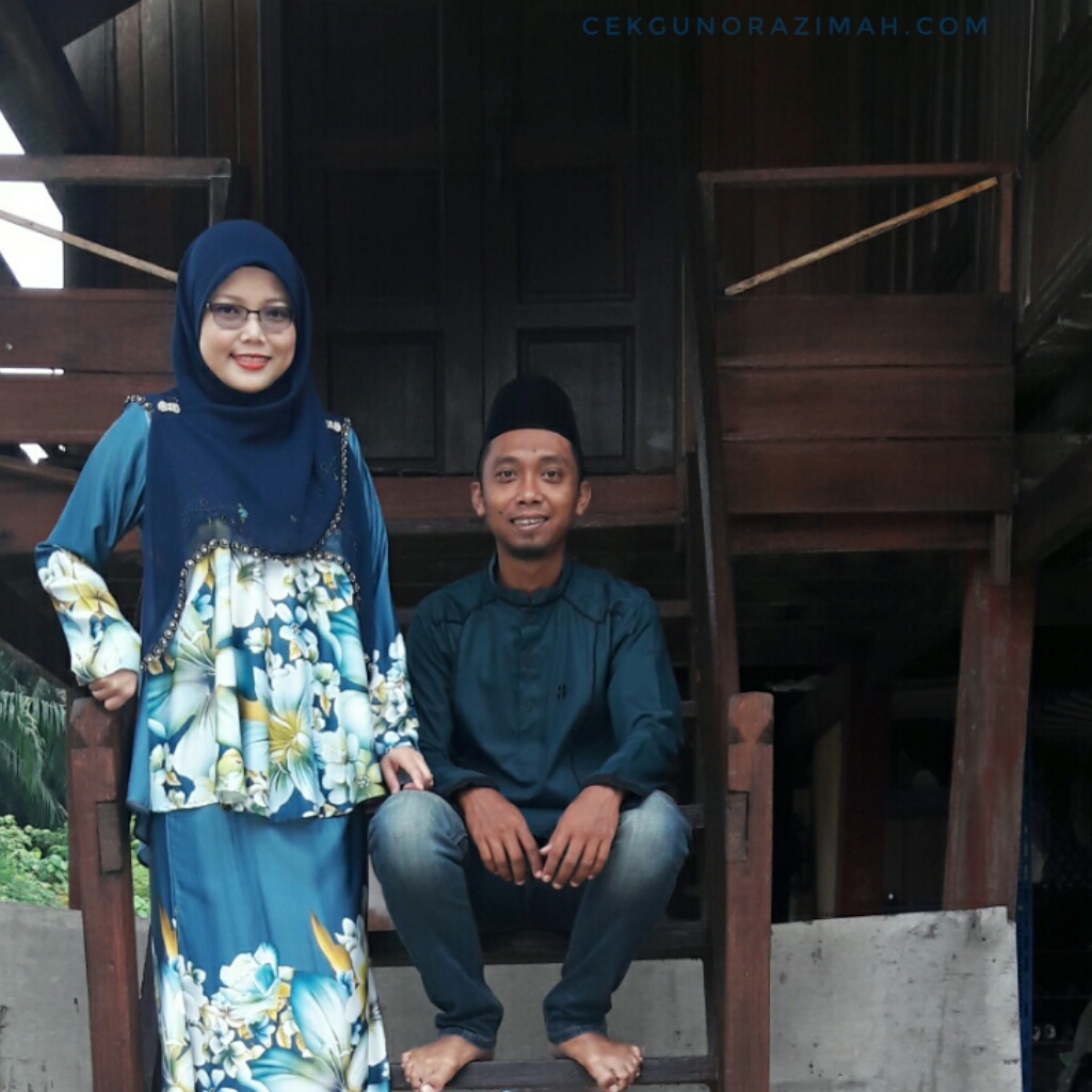 OOTD raya ketika dengan tema emerald & biru ~ Cikgu Norazimah