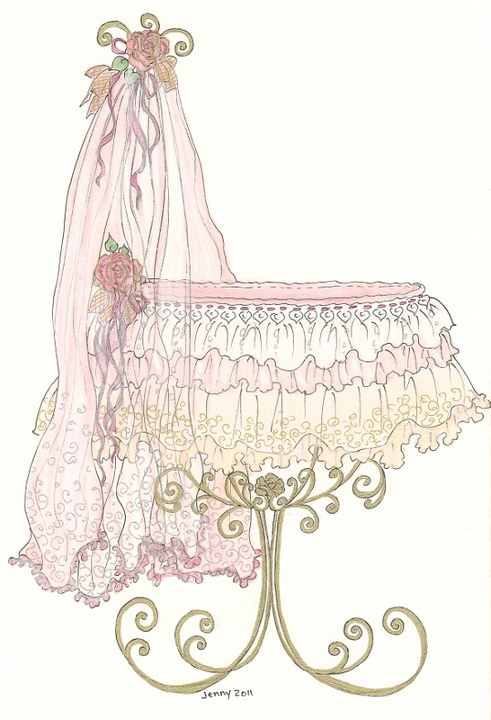 Angela Lace: Moses Basket Drawings by Jennelise
