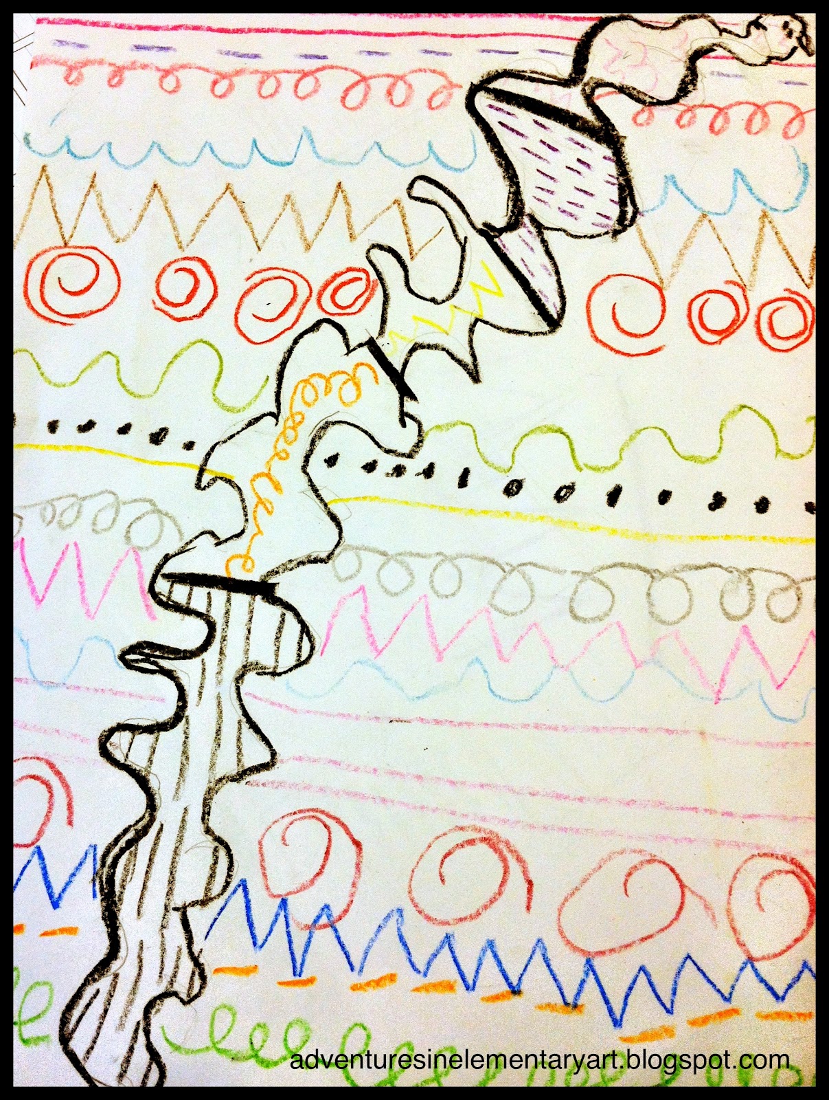 Adventures in Elementary Art!: LINES and Snakes - 1st