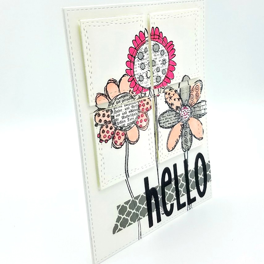 Elves In The Attic: Hello Card: MFT Sketch/Color Challenges