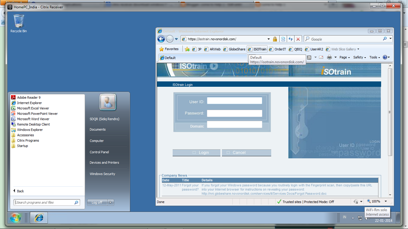 come to help :): How to access Isotrain from Laptop / PC