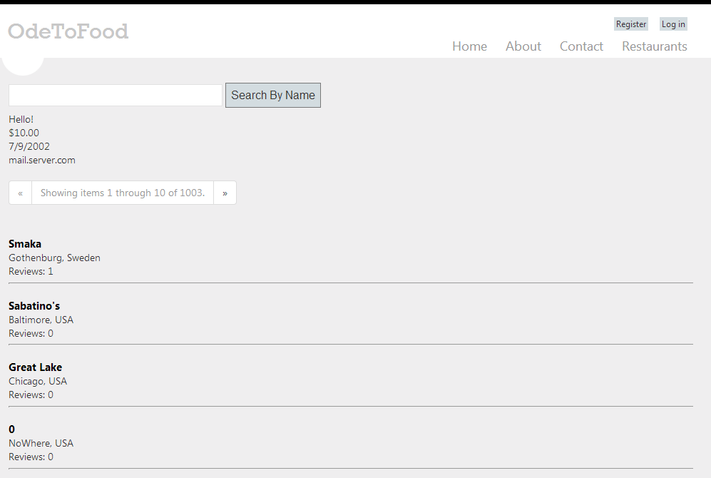 Failed The Turing Test Comparing Asp Mvc Tutorials Odetofood Nerddinner And Mvc Music Store