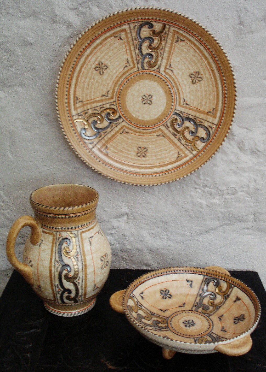 Crown Ducal & Charlotte Rhead Pottery: 4923 - Chains and Panels