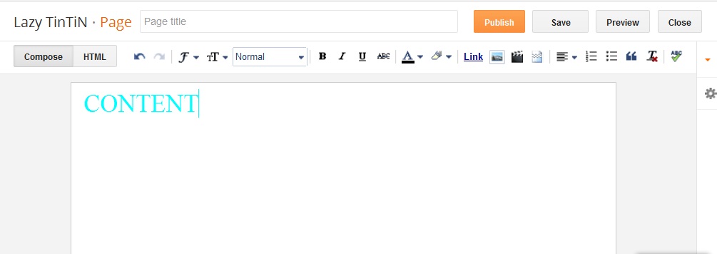 Think Type & Post: [TUTORIAL] How to Create Static Pages in Blogger