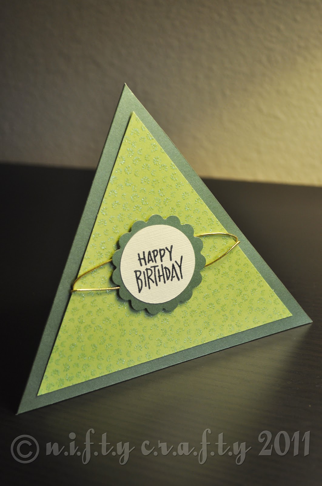 n.i.f.t.y c.r.a.f.t.y: Triangle Shaped Card