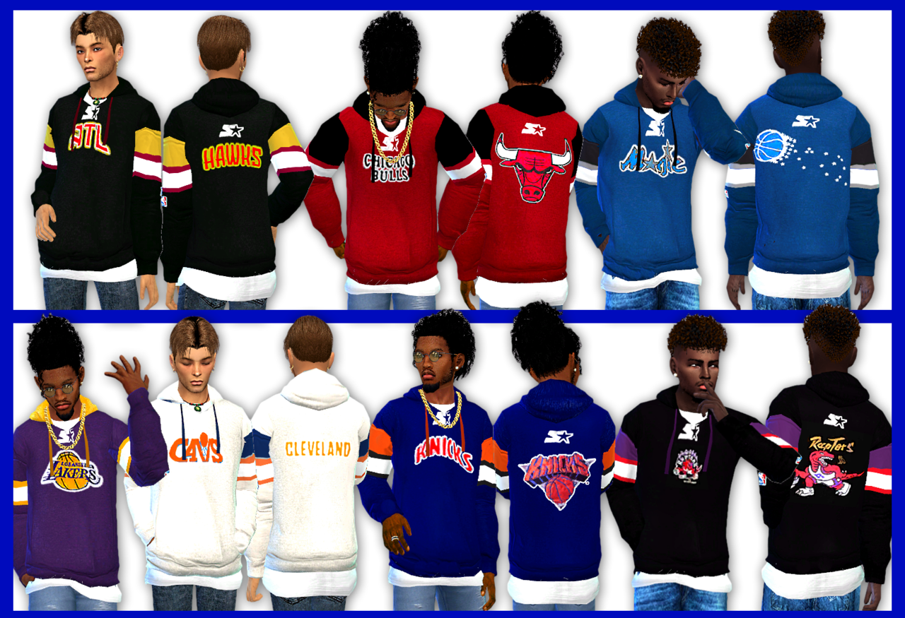 The Black Simmer: NBA Hoodie Recolors by Blewis50