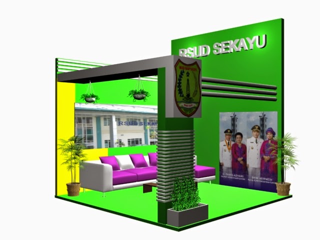 dua production: DESAIN 3D STAN PAMERAN INDOOR/OUTDOOR