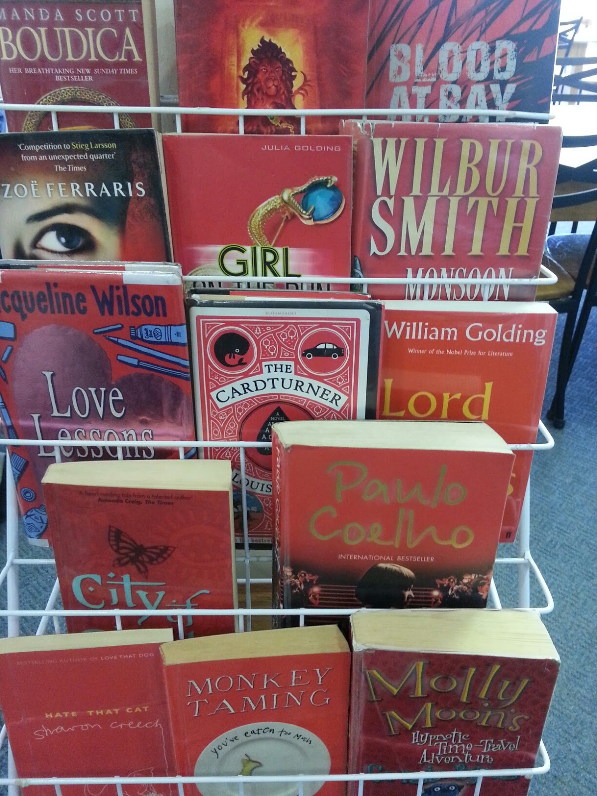 Philippa Cameron: Library display: 'Red' any good books lately?