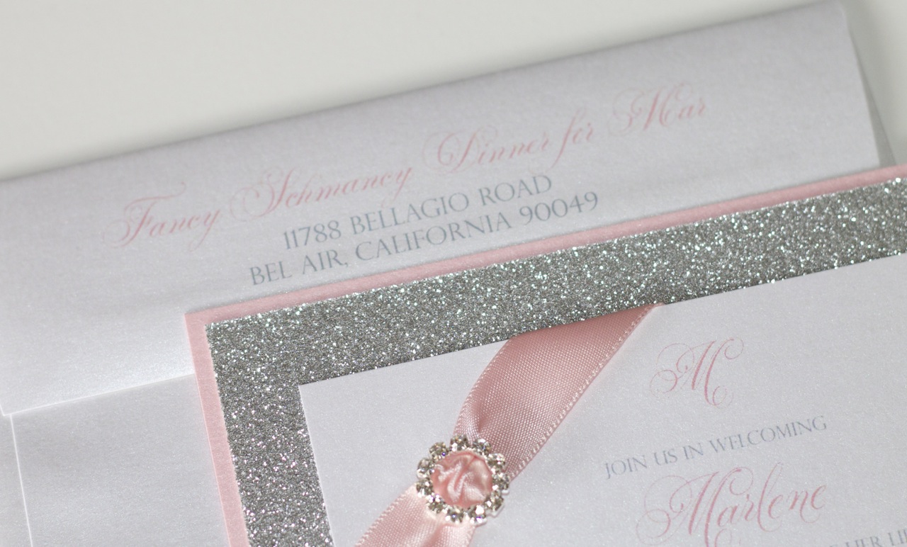 Embellished Paperie: Fancy Birthday Dinner Party Invitations