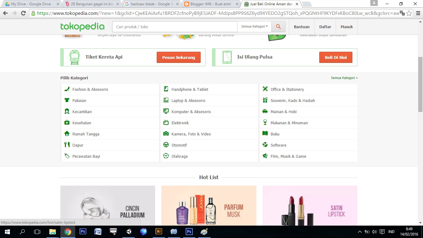 IMK: Tampilan Website Menarik : Tokopedia.com