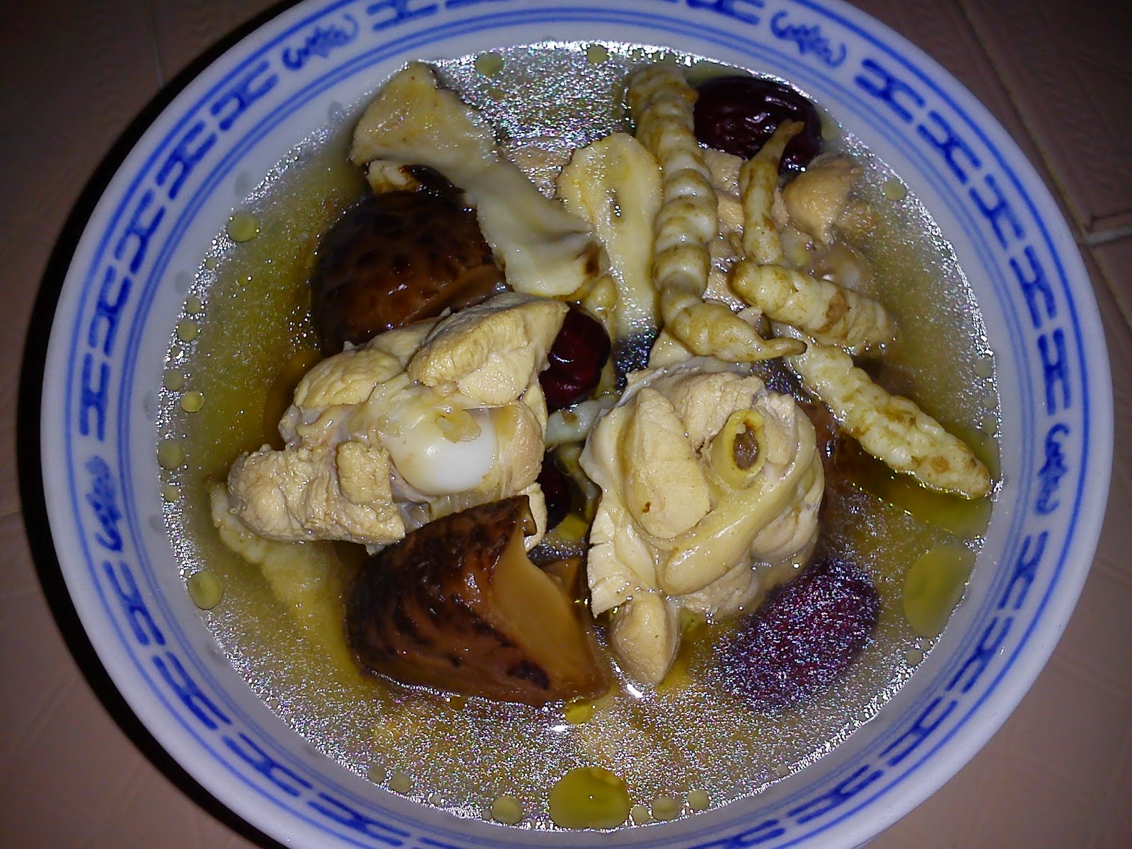 Cooking Pleasure: EZCR #14-CHICKEN WITH CHONG CAO SHEN SOUP