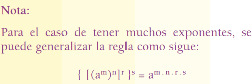 EXPONENTES SUCESIVOS EJEMPLOS Y EJERCICIOS RESUELTOS DE POTENCIACIÓN