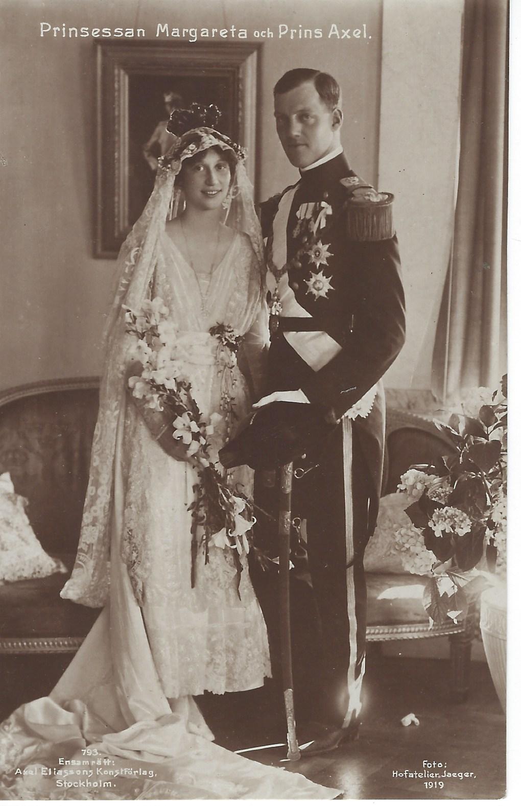 Royal Musings: Princess Margaretha of Sweden marries Prince Axel of Denmark