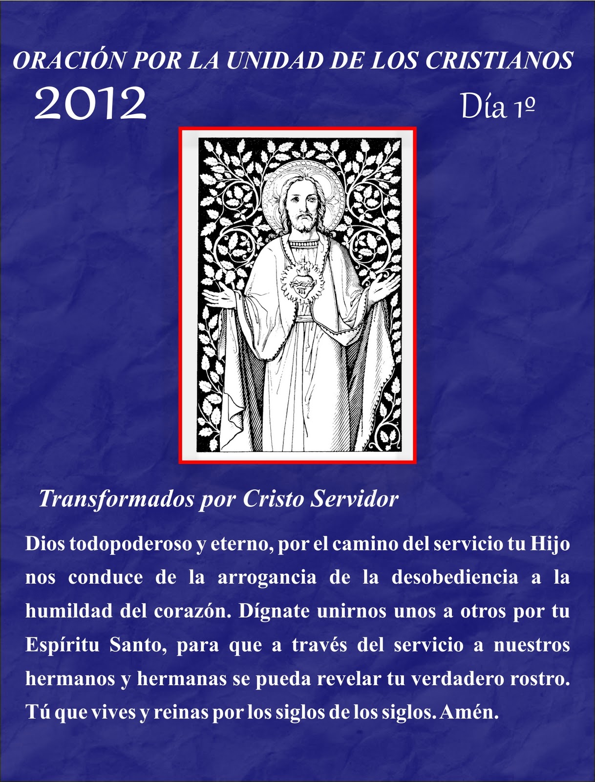 TARJETAS Y ORACIONES CATOLICAS: TARJETAS ORACIÓN POR LA UNIDAD DE LOS ...