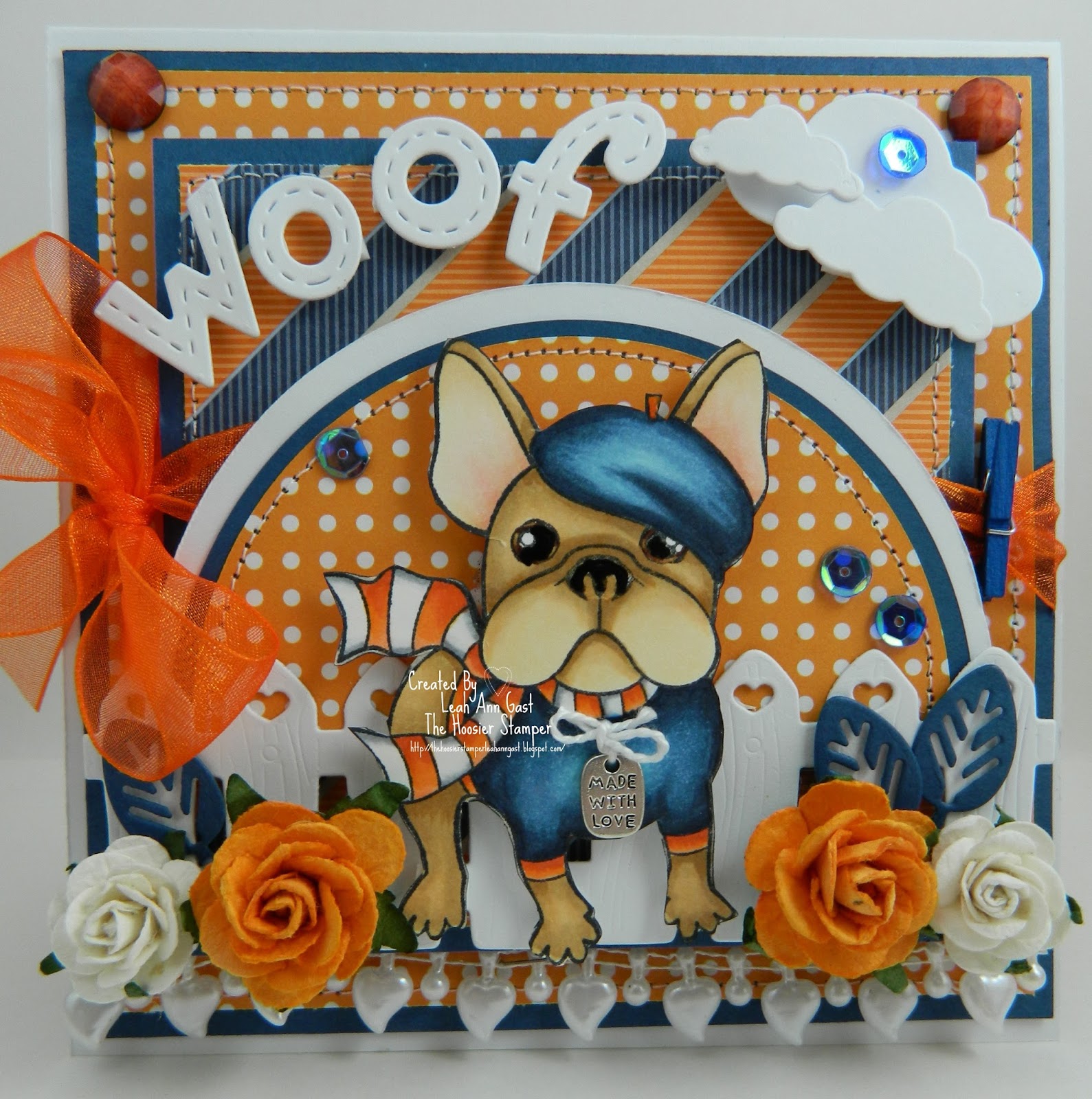 Handmade OOAK Cards by The Hoosier Stamper: LaLaLand's Frenchie...isn't ...