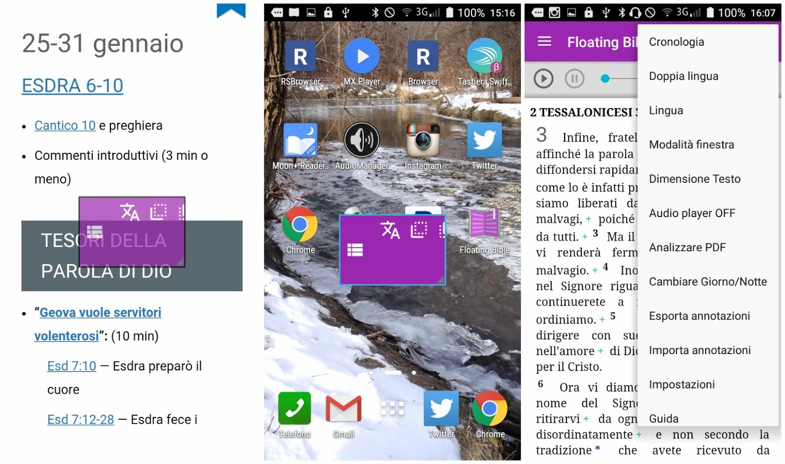 JW Floating Bible [APP NON UFFICIALE]: un aiuto per seguire le adunanze