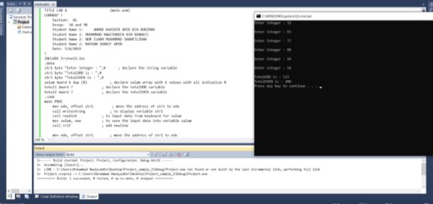 Assembly Language Visual Studio 2010 Exercise Part 2