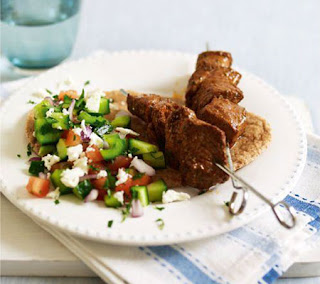 lamb skewers with turkish salad recipe -Taste USA