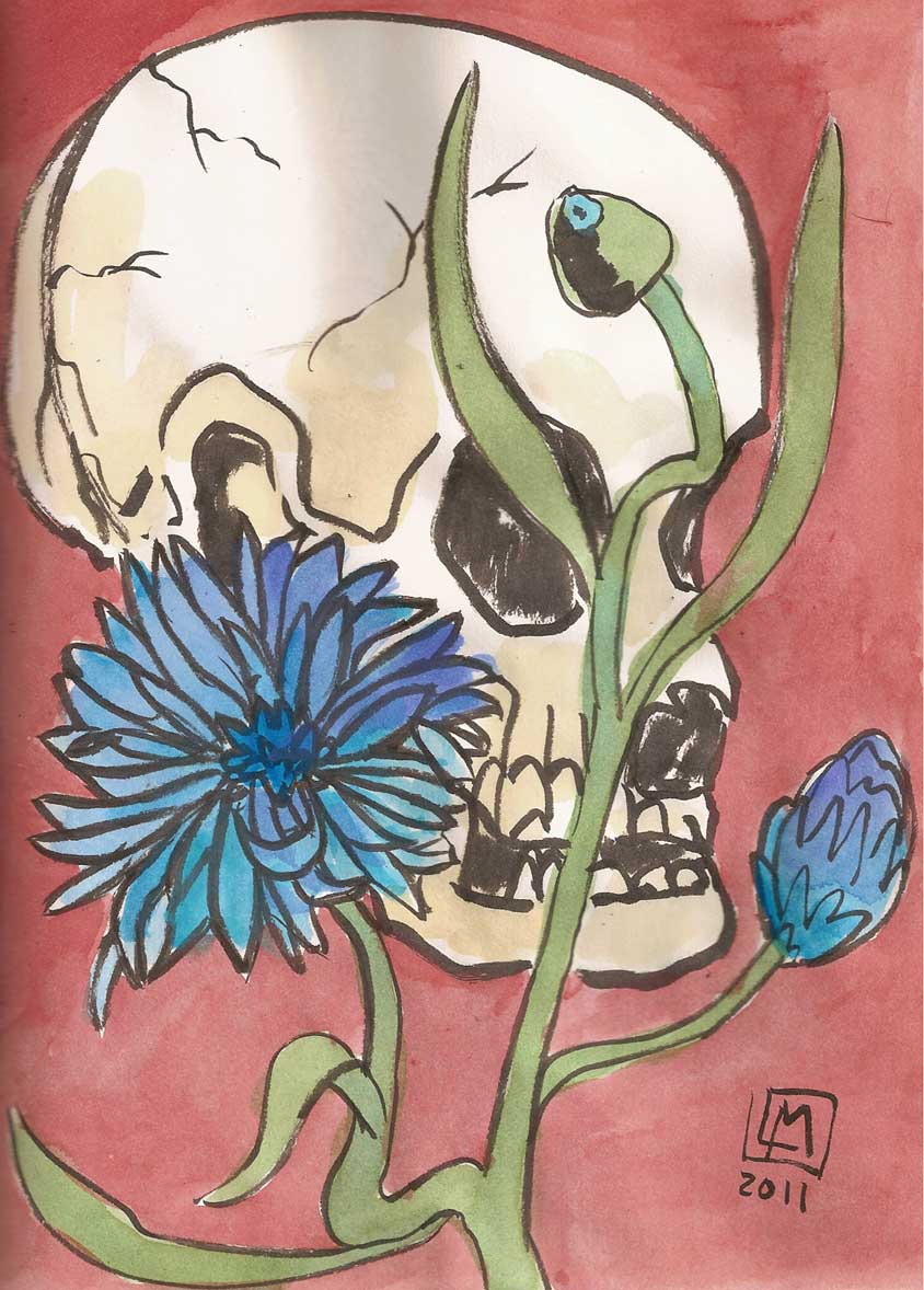 Notre club de dessin: Fleur bleue