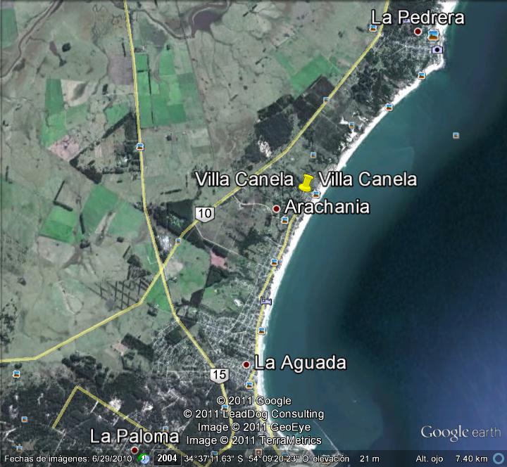 VILLA CANELA: Ubicación: PLAYA DE ARACHANIA- Rocha- R.O.U.