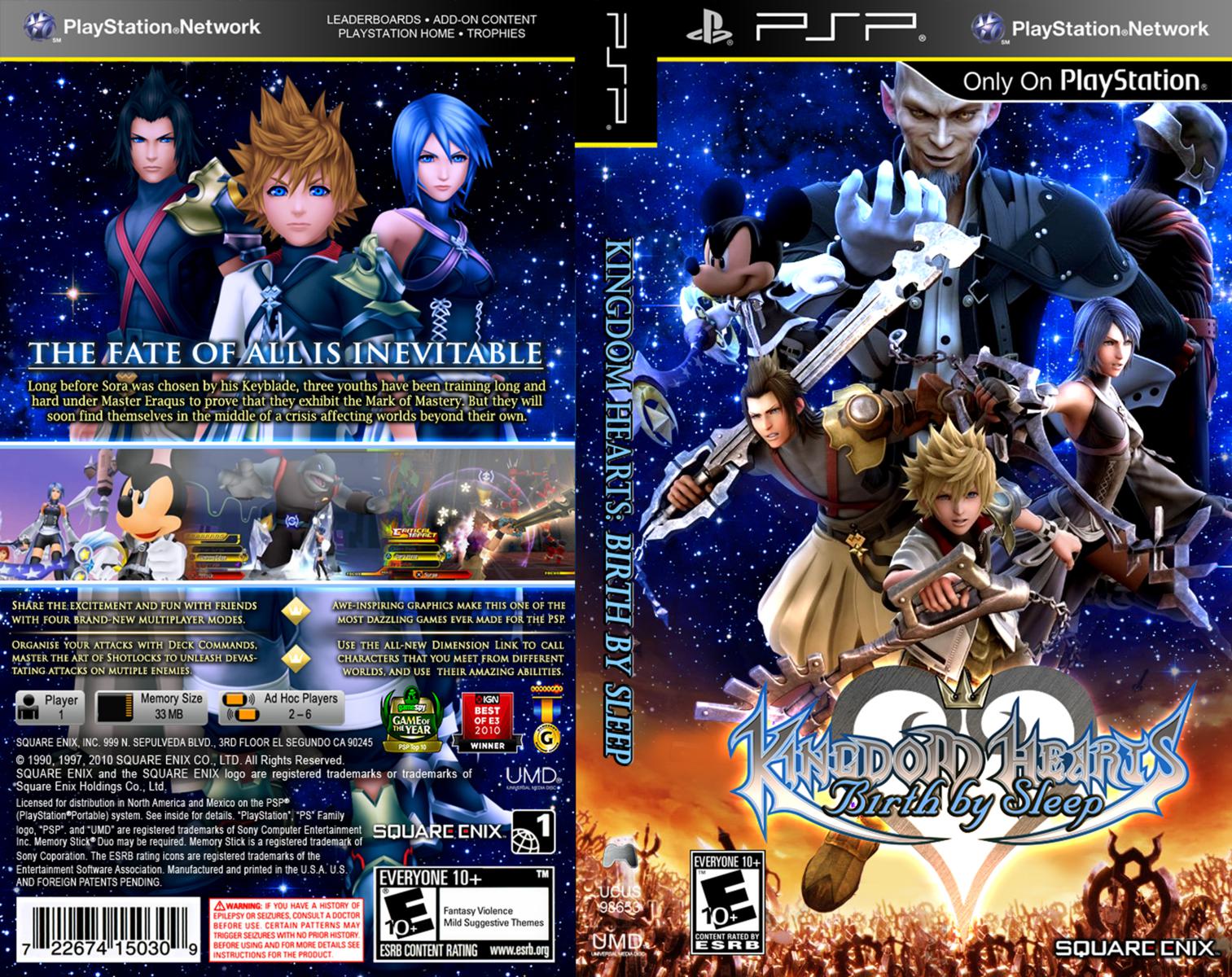 CAPAS COVERS PSP KINGDOM HEARTS BIRTH BY SLEEP - capas
