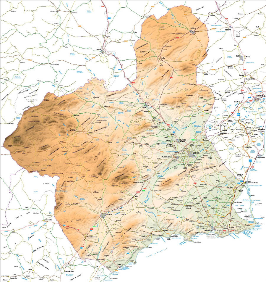 MTB MURCIA BLOG: MAPAS REGION DE MURCIA