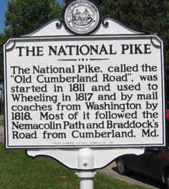 Detour Through History: The National Pike or Old Cumberland Road Signs